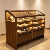 China Adjustable Glass Shelves Wall Mounted Display Cabinet with 50kg Per Shelf Weight Capacity and Front Opening Soft-Close Doors for sale