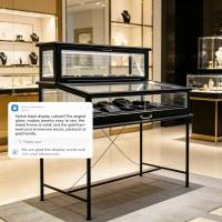China Customized Shelf Dimensions Jewelry Counter with Installed Lights in Modern Fashion Style for Professional Display for sale