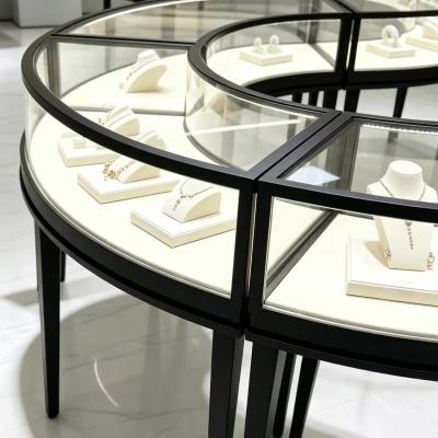 China Easy To Clean Jewelry Display Holders with LED Ceiling Light Made from Eco-friendly Materials for Showrooms for sale