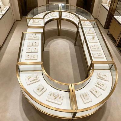 China Easy Clean Sealed Dust-Proof Jewelry Shop Design with 12 V Modern Jewelry Shop Interior for sale