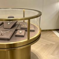 China Wooden Jewelry Counter with Customized Shelf Dimensions and Dis-Assemble Structure in Matte Finish for Storefront Presentation for sale