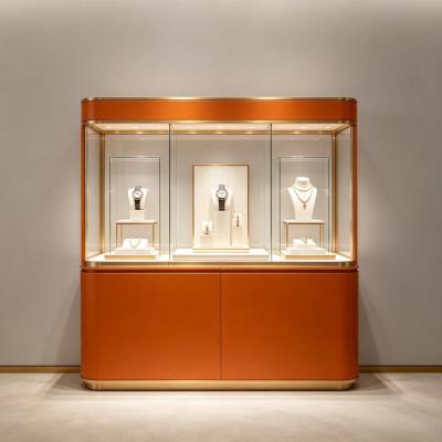 China Key Lock Jewelry Display Table with 120cm X 60cm X 75cm Dimensions and High-gloss Finish for Retail and Exhibition for sale