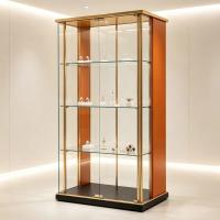 China Modern Jewelry Counter with Installed Lights Black With Silver Accents and Dis-assemble For Ships Design for sale