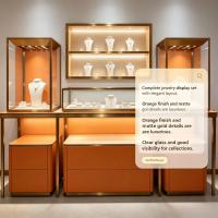 China 120cm X 60cm X 75cm Jewelry Display Table with Solid Back and Lockable Compartments for Secure Jewelry Presentation for sale