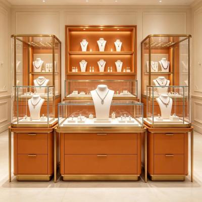 China 120cm X 60cm X 75cm Jewelry Display Table with Solid Back and Lockable Compartments for Secure Jewelry Presentation for sale