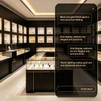 China Natural Marble Base Upright Display Case with Integrated LED Lighting and Adjustable Glass Shelves for sale