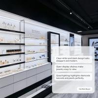 China Luxury Front Showcase with Tempered Glass and Solid Wood Construction 200cm x 80cm x 220cm Front Opening Soft-Close Mechanism for sale