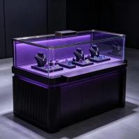 China Upright Display Case with 50kg Per Shelf Weight Capacity Built-in High-CRI LED Lighting and Adjustable Glass Shelves for sale
