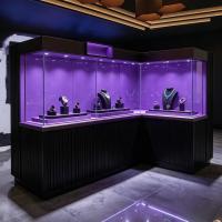 China Upright Display Case with 50kg Per Shelf Weight Capacity Built-in High-CRI LED Lighting and Adjustable Glass Shelves for sale