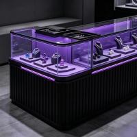 China Upright Display Case with 50kg Per Shelf Weight Capacity Built-in High-CRI LED Lighting and Adjustable Glass Shelves for sale