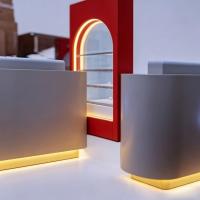 China No Need Install Jewelry Counter with Tempered Glass And Stainless Steel Featuring Installed Lights for Jewelry Retail for sale