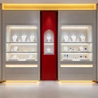 China No Need Install Jewelry Counter with Tempered Glass And Stainless Steel Featuring Installed Lights for Jewelry Retail for sale