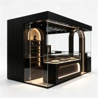 China 50kg Per Shelf Weight Capacity Upright Display Case with Adjustable Glass Shelves and Natural Marble Base for sale