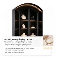 China Luxury Front Showcase with Tempered Glass and Solid Wood Construction 200cm x 80cm x 220cm Dimensions and Front Opening Soft-Close Mechanism for sale