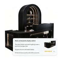 China Glossy Black With Chrome Accents Luxury Front Showcase 200cm X 80cm X 220cm With Front Opening Soft-Close Mechanism for sale