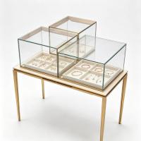 China Low Counter Height Jewelry Display Table with Customized Shelf Dimensions and Built-in Dimmable LED Lighting for sale