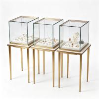China Low Counter Height Jewelry Display Table with Customized Shelf Dimensions and Built-in Dimmable LED Lighting for sale