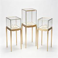 China Low Counter Height Jewelry Display Table with Customized Shelf Dimensions and Built-in Dimmable LED Lighting for sale