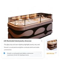 China Customized Shelf Type Jewelry Counter with Installed Lights and No Need Install for Jewelry Stores for sale