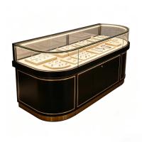 China 120cm X 60cm X 75cm Jewelry Display Table with Rust-proof Gold Metal Frame and Lockable Drawer for sale