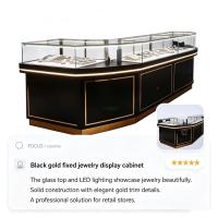 China 120cm X 60cm X 75cm Jewelry Display Table with Rust-proof Gold Metal Frame and Lockable Drawer for sale