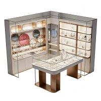 China Wall Mounted Display Case with Built-in High CRI LED Lighting Adjustable Glass Shelves and Solid Back Construction for sale