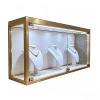 China Lockable Storage Cabinets Island Display Cabinet with 360° Panoramic Circular Design and Anti-reflective Explosion-proof Glass for sale