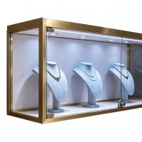 China Lockable Storage Cabinets Island Display Cabinet with 360° Panoramic Circular Design and Anti-reflective Explosion-proof Glass for sale