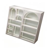 China Wall Mounted Display Case with Adjustable Glass Shelves and Built-in High CRI LED Lighting in Matte Black Stainless Steel Frame for sale