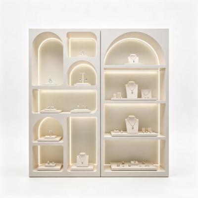 China Wall Mounted Display Case with Adjustable Glass Shelves and Built-in High CRI LED Lighting in Matte Black Stainless Steel Frame for sale