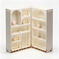 China Wall Mounted Display Case with Adjustable Glass Shelves and Built-in High CRI LED Lighting in Matte Black Stainless Steel Frame for sale