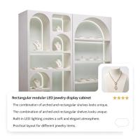 China Wall Mounted Display Case with Adjustable Glass Shelves and Built-in High CRI LED Lighting in Matte Black Stainless Steel Frame for sale