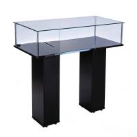 China 360° Panoramic Circular Design Island Display Cabinet with Anti-reflective Explosion-proof Glass and Large Lockable Storage Cabinets for sale