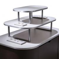 China Modern Anti-reflective Glass Kitchen Island Display Unit with 360° Panoramic Circular Design and Dimmable Brightness Lighting for sale