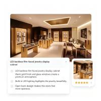 China Wooden Jewelry Counter with Installed Lights and Customized Shelf Type for Optimal 120cm X 60cm X 90cm Display for sale