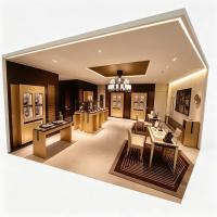 China Wooden Jewelry Counter with Installed Lights and Customized Shelf Type for Optimal 120cm X 60cm X 90cm Display for sale