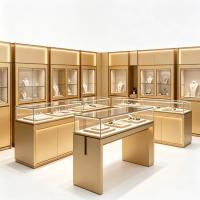China Wooden Jewelry Counter with Installed Lights and Customized Shelf Type for Optimal 120cm X 60cm X 90cm Display for sale