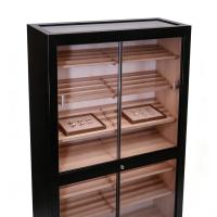 China Modern Wooden Jewelry Counter with Customized Shelf Type No Need Install and Black With Silver Accents for sale