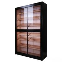 China Modern Wooden Jewelry Counter with Customized Shelf Type No Need Install and Black With Silver Accents for sale