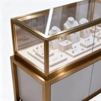 China Modern Fashion Style Jewelry Counter with Tempered Glass And Stainless Steel for Secure Jewelry Showcases 120cm X 60cm X 90cm for sale