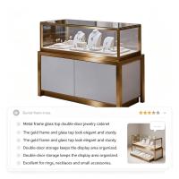 China Modern Fashion Style Jewelry Counter with Tempered Glass And Stainless Steel for Secure Jewelry Showcases 120cm X 60cm X 90cm for sale