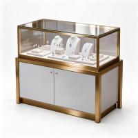 China Modern Fashion Style Jewelry Counter with Tempered Glass And Stainless Steel for Secure Jewelry Showcases 120cm X 60cm X 90cm for sale
