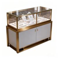 China Modern Fashion Style Jewelry Counter with Tempered Glass And Stainless Steel for Secure Jewelry Showcases 120cm X 60cm X 90cm for sale