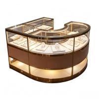 China Tempered Glass And Solid Wood Luxury Front Showcase With 50kg Per Shelf Capacity And Secure Magnetic Lock for sale
