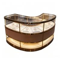 China Tempered Glass And Solid Wood Luxury Front Showcase With 50kg Per Shelf Capacity And Secure Magnetic Lock for sale