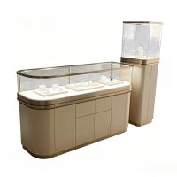 China Matte Green PU Leather Jewelry Display Rack with 3-tier Display Slots and Easy Clean Surface for sale