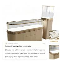 China Matte Green PU Leather Jewelry Display Rack with 3-tier Display Slots and Easy Clean Surface for sale