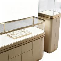 China Matte Green PU Leather Jewelry Display Rack with 3-tier Display Slots and Easy Clean Surface for sale