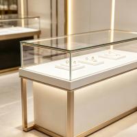China 600X600X1300MM Jewelry Shop Design with Customized Logo and Shatter-resistant Tempered Glass for Secure Showcases for sale