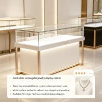 China 600X600X1300MM Jewelry Shop Design with Customized Logo and Shatter-resistant Tempered Glass for Secure Showcases for sale